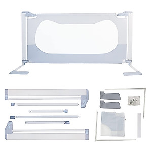 Letmudla Bed Rail for Toddlers,78.7'' Sturdy Toddler Bed Rail,Seamless Bed Rail, Baby Bed Rail Guard with Double Safety Lock,Bed Guard for Twin Double Full Size Queen & King Bed (Pack of 1)