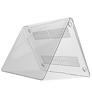 IBENZER Compatible with 2022 2021 2020 MacBook Air 13 inch case M1 A2337 A2179 A1932, Plastic Hard Shell Case for Mac Air 13 Retina Display with Touch ID, Crystal Clear, MMA-T13CYCL