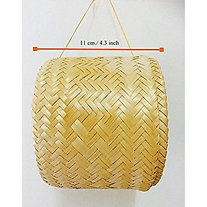 Littlevivi Handmade Serving Basket, Large, Original Bamboo Color