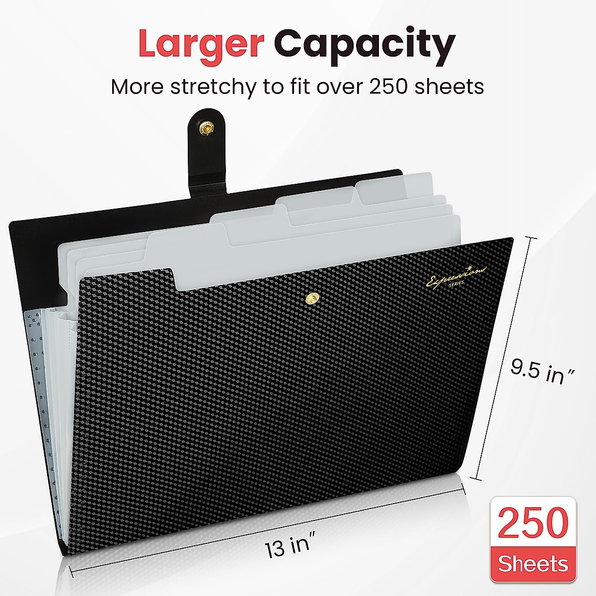 Sooez 4 Pack Expanding Filer Folders, 5 Pocket Accordion Folder, Accordion File Folder with Labels, Portable Folders for Documents, Premium Expandable Folder Organizer, Cute Folders for School Office