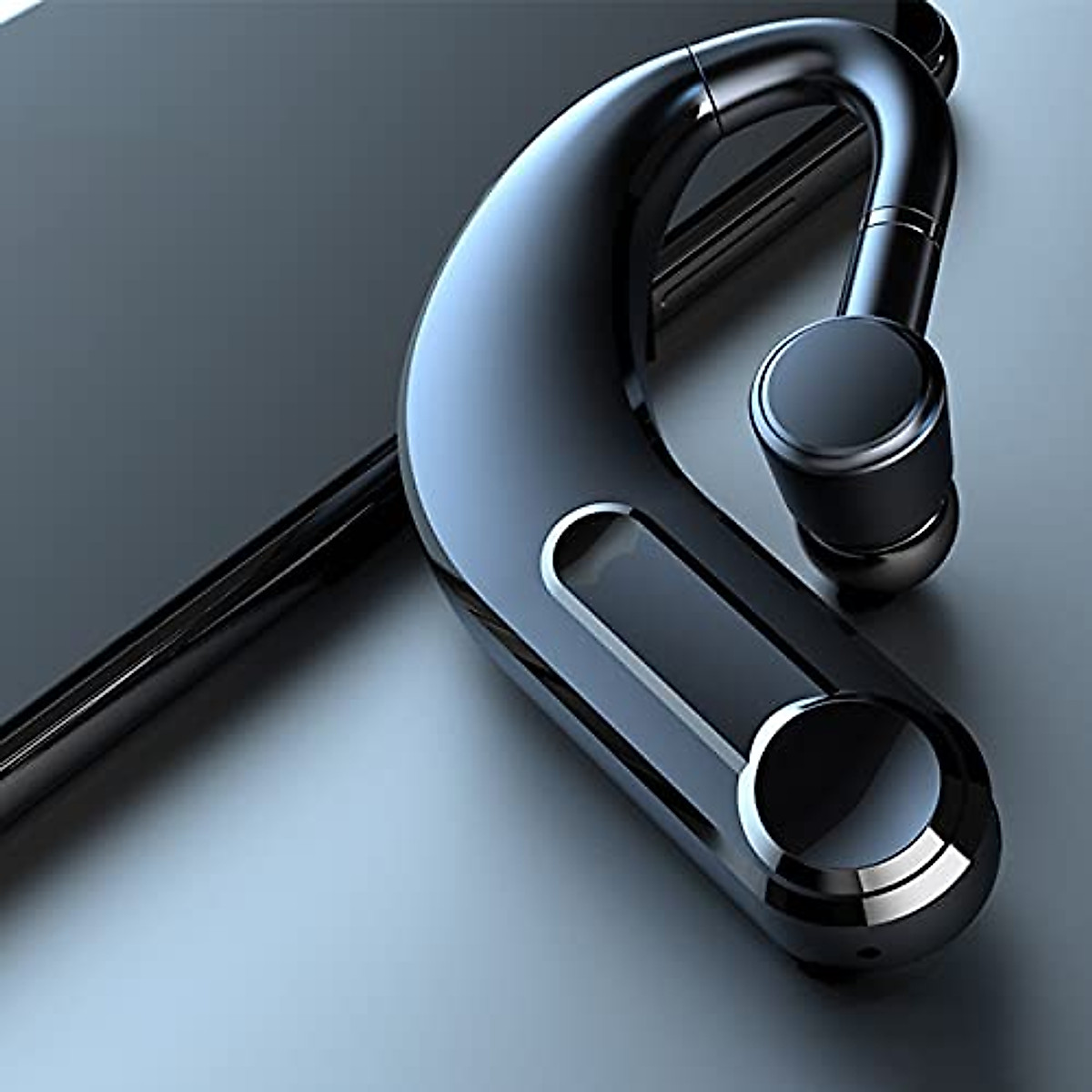 Gaweb Earphones, 1Pc M21 Wireless Earbud Hanging Ear Multifunctional Bluetooth 5.0 HiFi Stable Sports Headphone for Office - Black