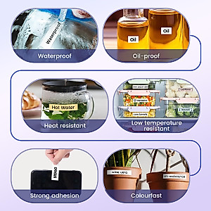 Vixic Label Maker Machine, Bluetooth Labeler, Inkless & Portable Min Label Maker, 12mm 0.47'' Labeling Tapes, Easy to Use, Multiple Icons for Home School Organizing, Rechargeable, M960 Purple