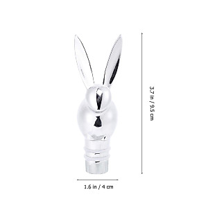 Cabilock Bunny Wine Stopper Zinc Alloy Beverage Wine Bottle Stoppers Bunny Rabbit Heads Airtight Seal Bottle Plug for Wedding Easter Party Rabbit Head Bottle Stopper