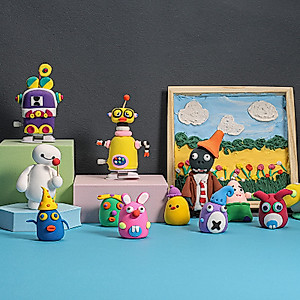 Modeling Clay Kit - 50 Colors Soft & Ultra Light Air Dry Magic Clay with Sculpting Tools, Safe & Non-Toxic, Great Gift for Kids.