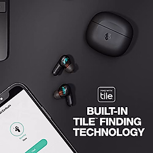 Skullcandy Rail In-Ear Wireless Earbuds, 42 Hr Battery, Skull-iQ, Alexa Enabled, Microphone, Works with iPhone Android and Bluetooth Devices - Black