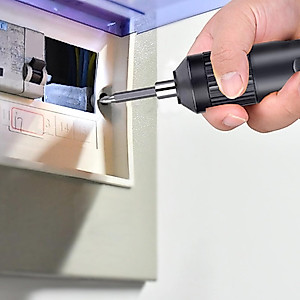 Electric Screw Driver, Portable Power Screw Screw Driver Set,Led Lighting Easy Charging Electric Bit Set,usb Charging Screwdriver,cordless Electric Kit for Bicycle, Computer and Small Projects