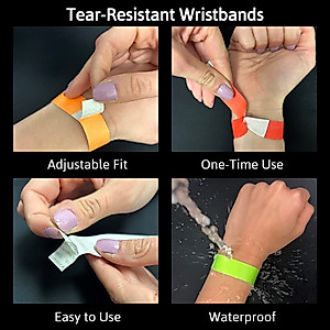 Custom 3/4 inch Tyvek Wristbands for Events - Text Personalized (Paper-Like) Bracelets