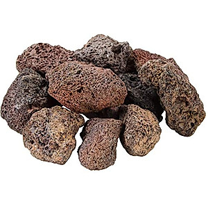 Natural Lava Rocks for Fire Pit | Lava Rocks for Gas Grills Charbroilers | Reduces Flare Ups | Even Heat Distribution | by The FryOilSaver Co, | 7 Lb. Bag of Fire Pit Lava Rocks | 1 Pack
