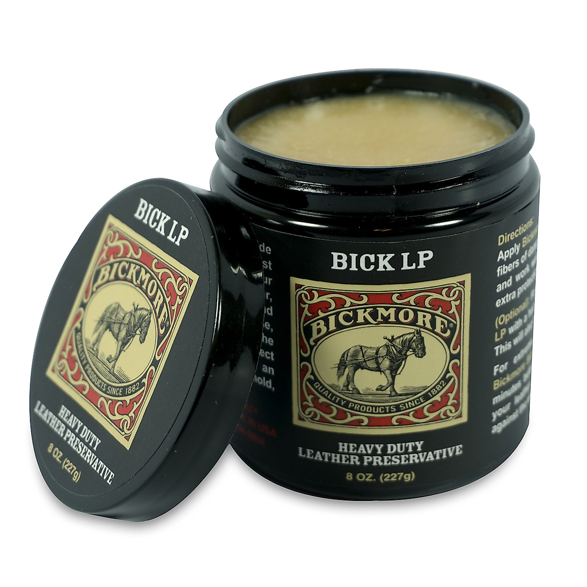 Bickmore Leather Conditioner, Scratch Repair Bick LP 8oz - Heavy Duty LP Leather Preservative | Leather Protector, Softener and Restorer Balm for Dry, Cracked, and Scratched Leather | Made in USA