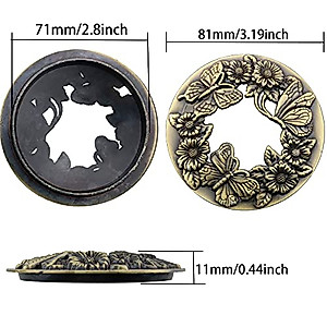 ITROLLE Candle Topper Antique Bronze Butterfly Candle Cover Topper Shade Jar Lid Shade Sleeves for Jar Candles
