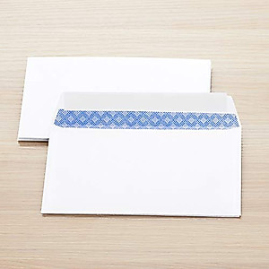 Amazon Basics #6 3/4 Security Tinted Envelopes with Peel & Seal, 100-Pack, White