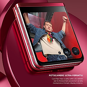 Motorola Razr 40 Ultra Dual-Sim 256GB ROM + 8GB RAM (GSM Only | No CDMA) Factory Unlocked 5G Smartphone (Red) - International Version