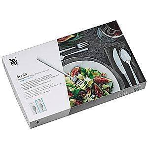WMF Kineo Stainless Steel Cutlery Set for 6 People, 30 Pieces, Monobloc Knife, Polished Cromargan Cromargan Protect, Scratch-Resistant, Dishwasher Safe