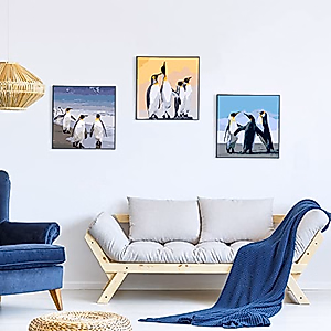 SANWEITU Paint by Number for Adults with Wooden Frame 12×12 inch 3 Pack - Suitable for Beginners & Art Lovers, Non-Toxic Paint, Linen & Nylon Brushes