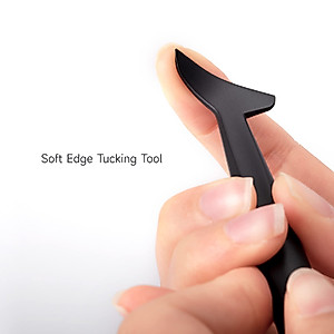 FOSHIO Black Vinyl Wrap Tool Kit, Car Vinyl Wrap Window Silicone Squeegee, Small Squeegee, Mini Squeegee, Utility Knife Retractable and Wrapping Paper Cutter, Squeegee for Vinyl Window Tint Tool Kit