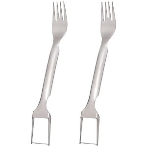 IMIKEYA 2PCS Watermelon Slicer Cutter：2-in-1 Watermelon Slicer Stainless Steel Watermelon Cutter Slicer Fruit Forks Slicer Knife for Kitchen Gadget