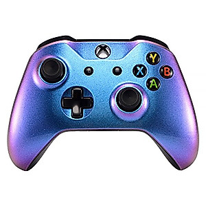 eXtremeRate Chameleon Top Shell Front Housing Faceplate Replacement Parts with Side Rails Panel for Xbox One X S Controller