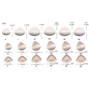 BIMEI Lightweight Foam Breast Form Y23 … (M, Beige)