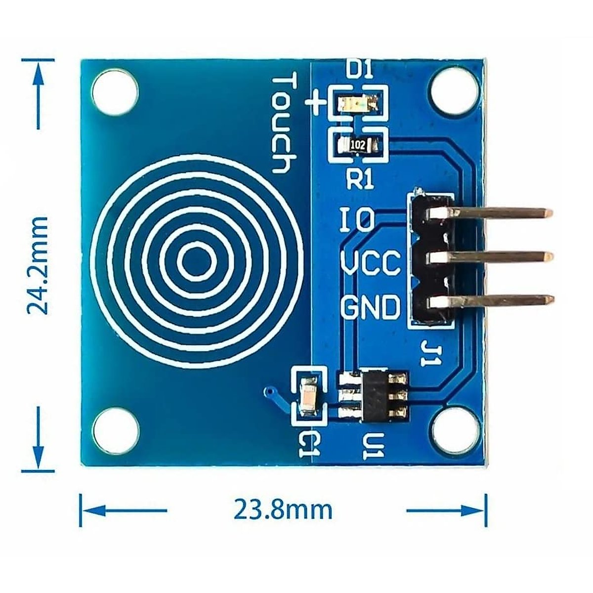 WWZMDiB 6Pcs TTP223B Digital Capacitive Touch Sensor Switch Module DC 2~5.5V for Arduino Raspberry Pi DIY