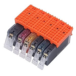 225-226 Ink Cartridge, Output Large Capacity Colorful Cartridge Combo Pack, for PIXMA IX6520 IP4820 IP4920 (BK BK C M Y GY 6 Colors)
