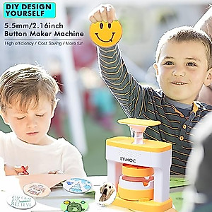 Newest Badge Maker for Kids, 55mm (2.16in) DIY Pin Button Maker Press Machine Badge Punch Kit with 48pcs Button Parts & Pictures & Circle Cutter Gifts Installation-free