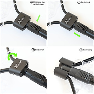 GOODCAT Fly Fishing Net, Bass Trout Landing Net, Folding Fishing Nets Fresh Water, Safe Fish Catching or Releasing, Fly Fishing net Magnetic Release (A:Square-Extend Length:24.6")