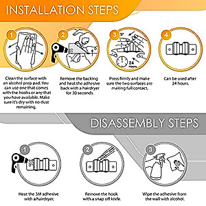 SAYONEYES Screw and Adhesive Broom Holder Wall Mount - Heavy Duty SUS304 Stainless Steel Single Broom and Mop holder for Laundry Room, Garden, Garage – 2 Pack (Black)