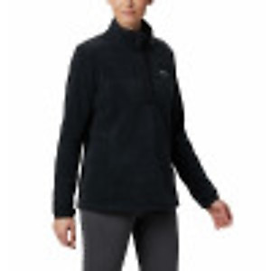 Columbia Women's Benton Springs 1/2 Snap Pullover, Black, Large