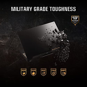 ASUS TUF Gaming A15 (2022) Gaming Laptop, 15.6" 300Hz FHD Display, AMD Ryzen 7 6800H CPU, GeForce RTX 3060 GPU, 16GB DDR5 RAM, 512GB PCIe SSD, Wi-Fi 6, Windows 11 Home, Mecha Gray, FA507RM-ES73