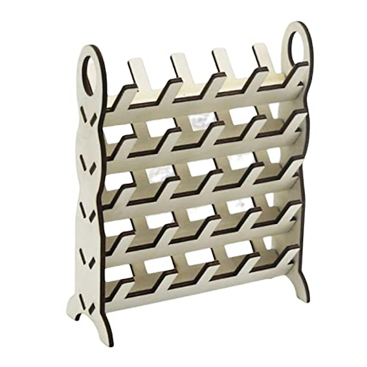 Colaxi 50 Spools Sewing Thread Holder Quilting Wall Hanging Wood Shelf Strings Storage Organizer Wooden Thread Rack for Beading Embroidery Sewing