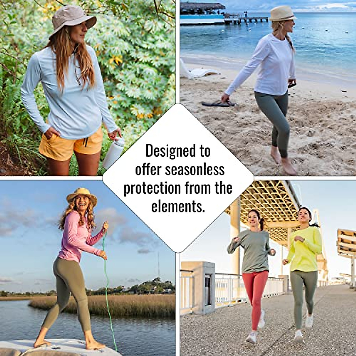 Vapor Apparel Women’s UPF 50+ UV Sun Protection Long Sleeve Performance Slim Fit T-Shirt for Sports and Outdoor Lifestyle, XX-Large, White