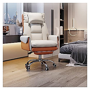 SEASD Office Chair Home Computer Chair Lift Swivel Chair Backrest Comfortable Sedentary Boss Chair Lunch Break Reclining Chair