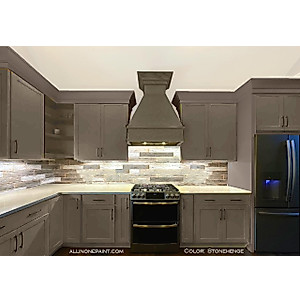 ALL-IN-ONE Paint, Durable cabinet and furniture paint. Built in primer and top coat, no sanding needed. Includes our 30 featured color card - Stonehenge, Quart