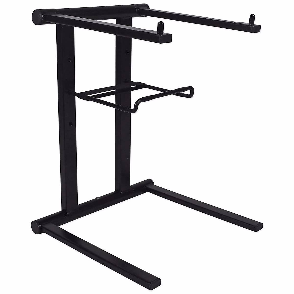 Rockville RLS2400 Lightweight Folding DJ Laptop Stand w/Extra Shelf & Travel Bag