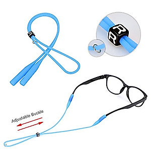 Hifot Adjustable Eyeglasses Strap Eyewear Retainer 12 Pack with Glasses Cleaning Cloth,Silicone Sunglasses Holder Strap,Eyeglasses Retainer