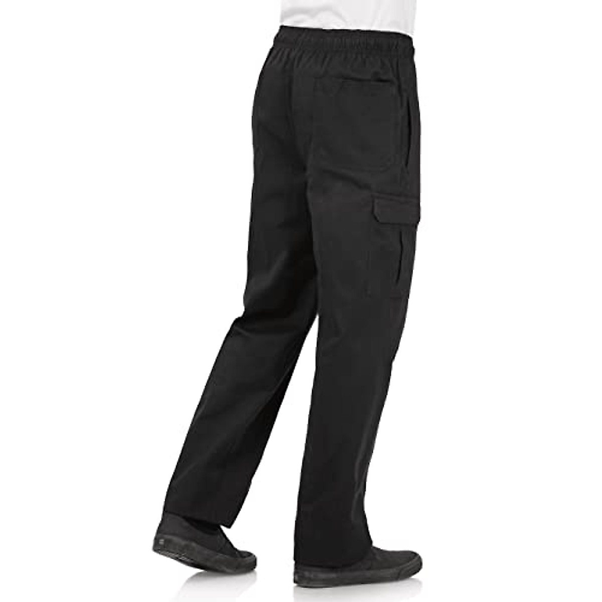 Chef Works Men's Cargo Chef Pants, Black, Medium