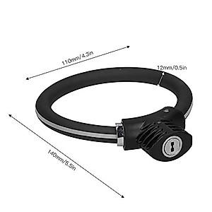 Kadimendium Bike Lock Reflective Black for Motorcycle Lock for Chain Lock for Cable Lock for Bicycle Lock for Skateboards(Reflective Matte Black)