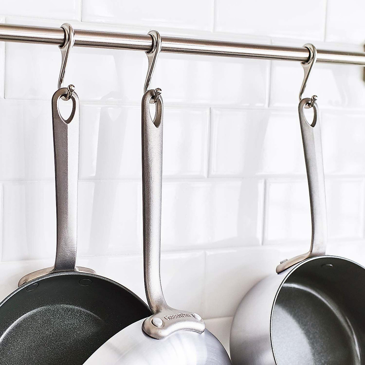 GreenPan Craft Steel Chef’s Pan with Lid, 5 qt, Silver