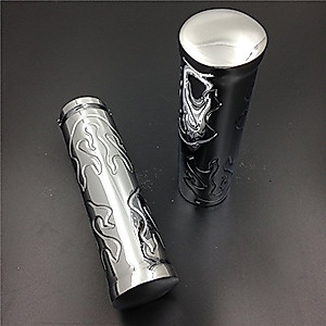 XKH- Motorcycle Billet Flame style 7/8'' HAND GRIPS Compatible with Shadow 750 Spirit Aero ACE Chrome [B00Y7C5IFE]