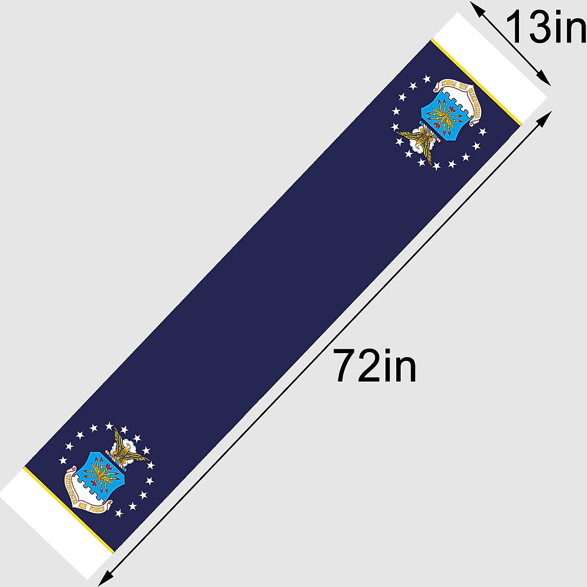 Patriotic Military US Air Force Table Runner,Memorial Day Independence Day Veterans Day Military USAF Theme Tablecloth Kitchen Dining Table Linen for Indoor Outdoor Home Party Decor 13 x 72 Inch