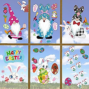 DmHirmg Easter Window Clings,Upgraded Static Easter Window Sticker,Window Sticker for Decorations 9 Sheets