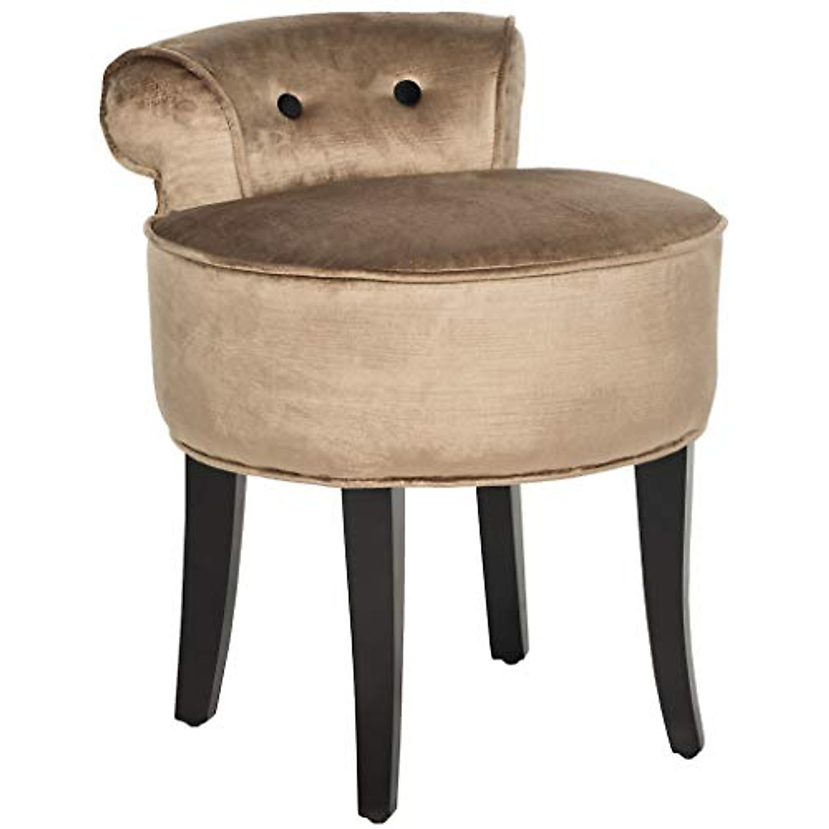 Safavieh Home Collection Georgia Burnt Orange and Distressed Grey Petite Vanity Stool