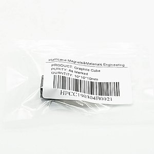 10MM Density Carbon Cube 99.9% Graphite Simple Substance Element Display 0.39 Inch for Periodic Table Collections Displays Education