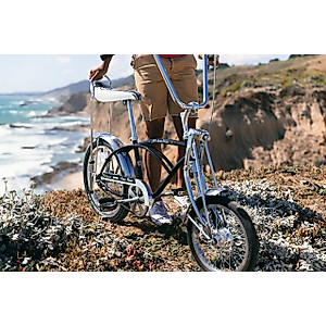 Schwinn Classic Krate Kids Bike, for Boys and Girls Age 6+ Year Old, Iconic Sting-Ray Frame & Springer Fork, Vintage High-Rise Ape Handlebar, Banana Seat, Coal Krate