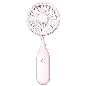 LYHMGZ Mini Handheld Portable Baby Stroller Fan Flexible Stand Fix on Student Bed Bike Crib Car Seat ,3 Speeds USB or Battery Powered Fan,personal fans small quiet (Pink)