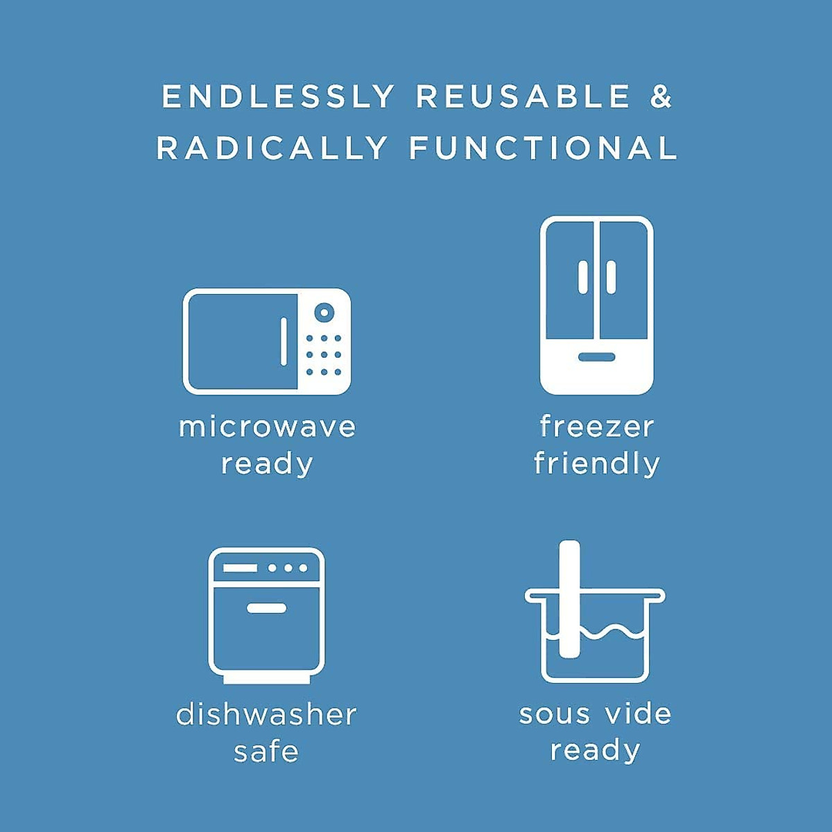 Stasher Reusable Silicone Storage Bag, Food Storage Container & Reusable Silicone Storage Bag, Food Storage Container, Microwave and Dishwasher Safe, Leak-free, Snack, Aqua