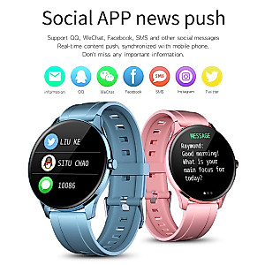 SYSMARTS Fitness Trackers,Health Sports Smart Watch with Heart Rate & Sleep Monitor,Calorie Step Counter,1.3" Touch Screen,IP68 Waterproof Pedometer Activity Trackers for Women Men (Dark Blue)