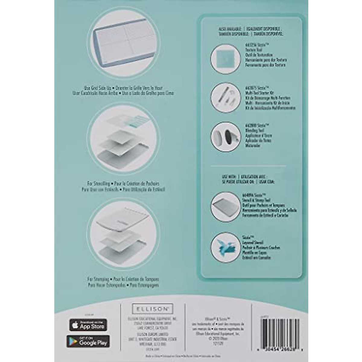 Sizzix Sizzx Accessory Sticky Grid Sheets 8 1/4" x 11 5/8" 5PK | 664927 | Chapter 3 2022, Multicolor