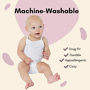 Feathers Baby Girls 100% cotton super soft One-piece Bodysuits 2-Pack