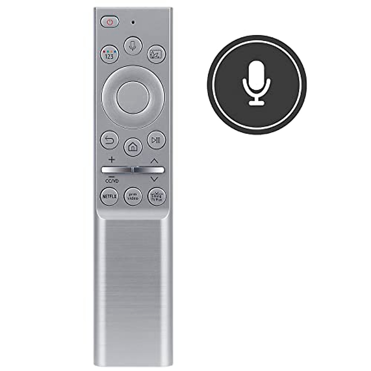 BN59-01346A RMCWPT1AP1 Replacement Voice Remote Control fit for Samsung Smart OneRemote Silver Metal TV Remote Control QN55LST7TAFXZA QN65LST7TAFXZA QN65LST9TAFXZA QN75LST7TAFXZA QN75LST9TAFXZA